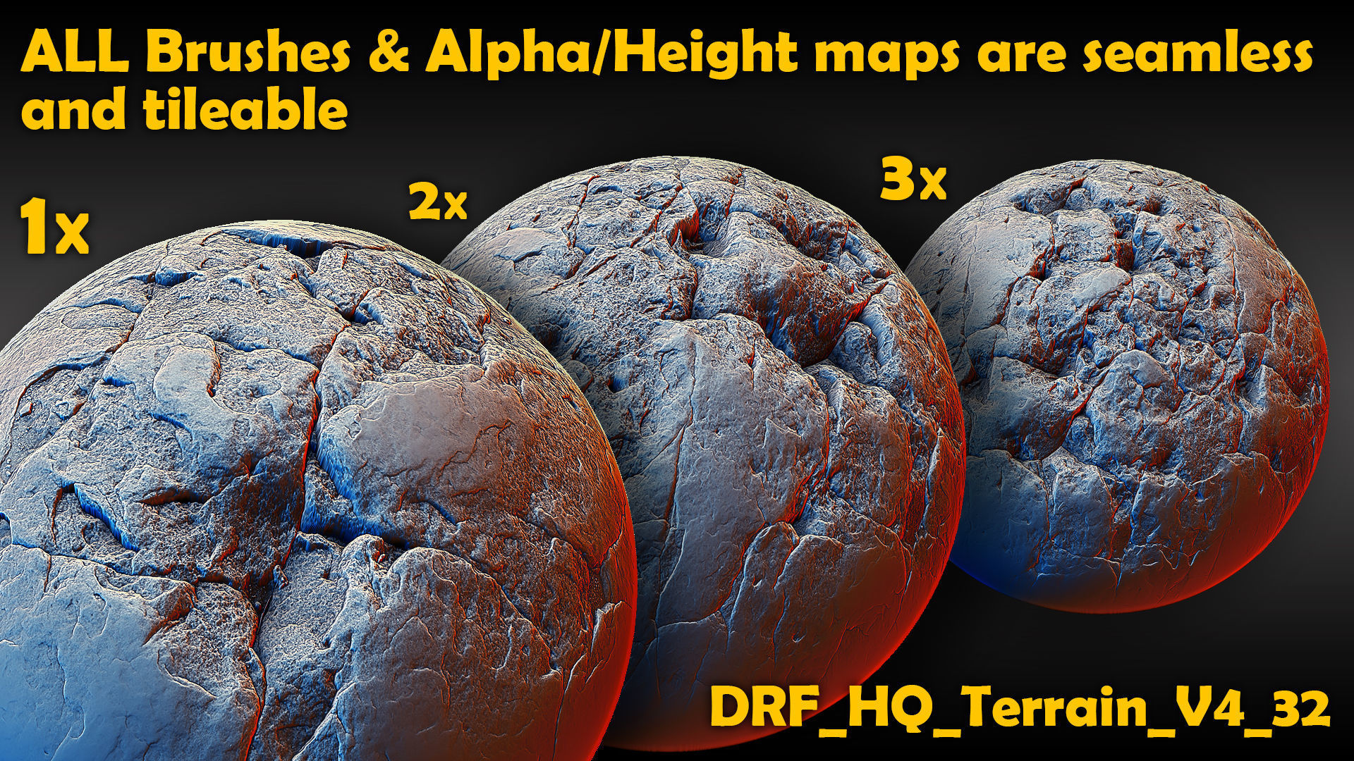Ultra HQ Terrain Seamless Sculpt Zbrush brushes and Alphas Vol4 3D ...