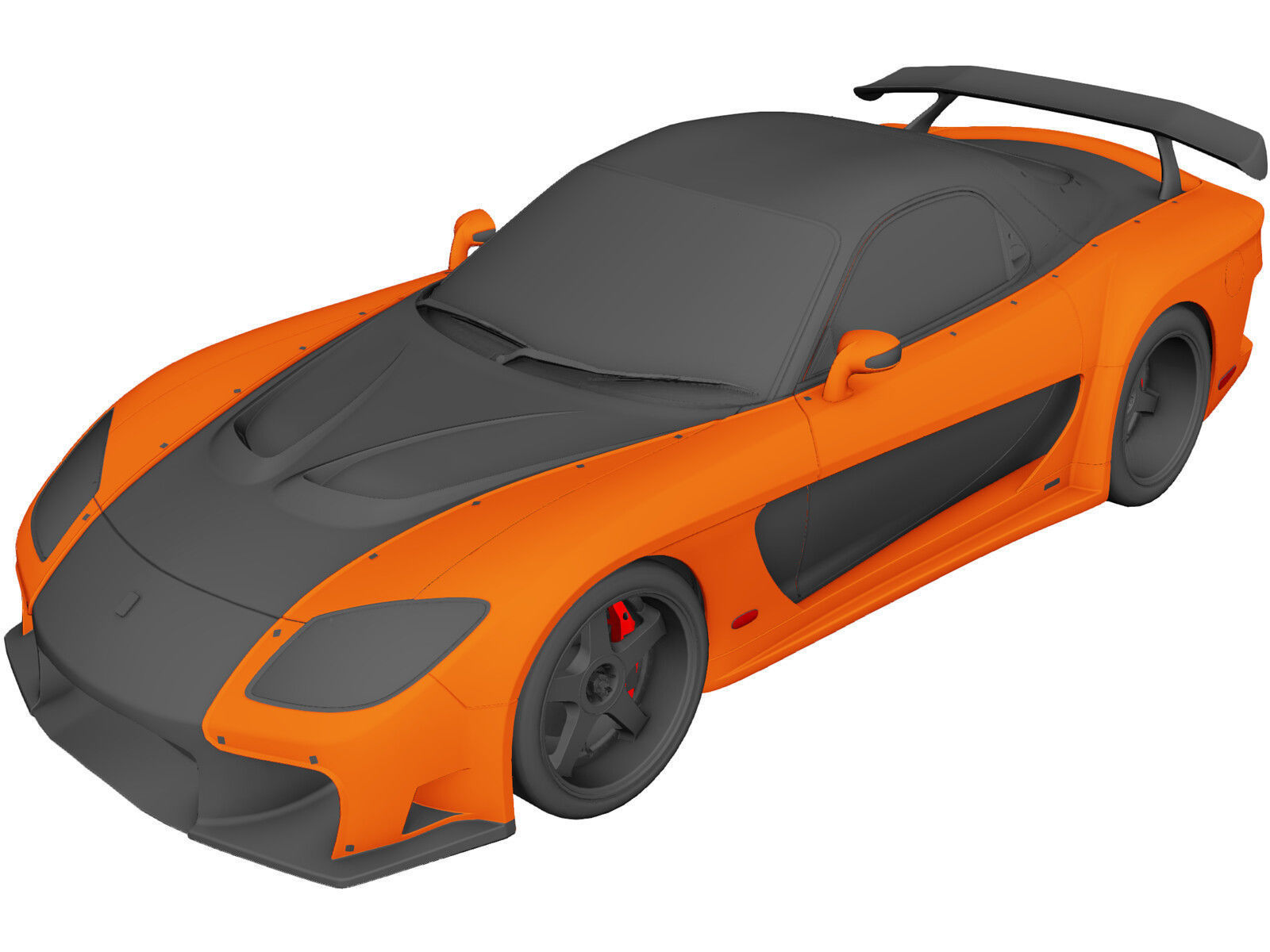HANS MAZDA VEILSIDE RX-7 3D model 3D printable | CGTrader