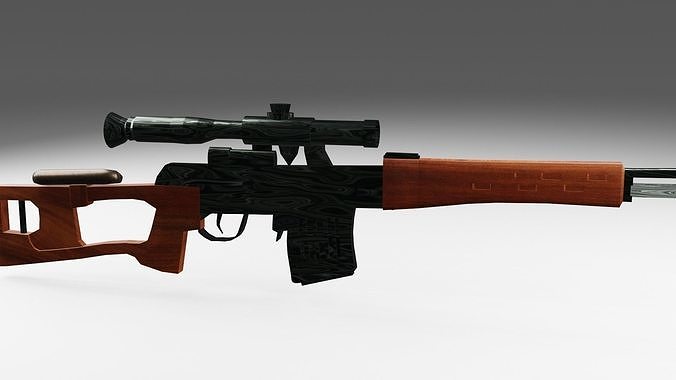 Dragunov sniper rifle free VR / AR / low-poly 3D model | CGTrader