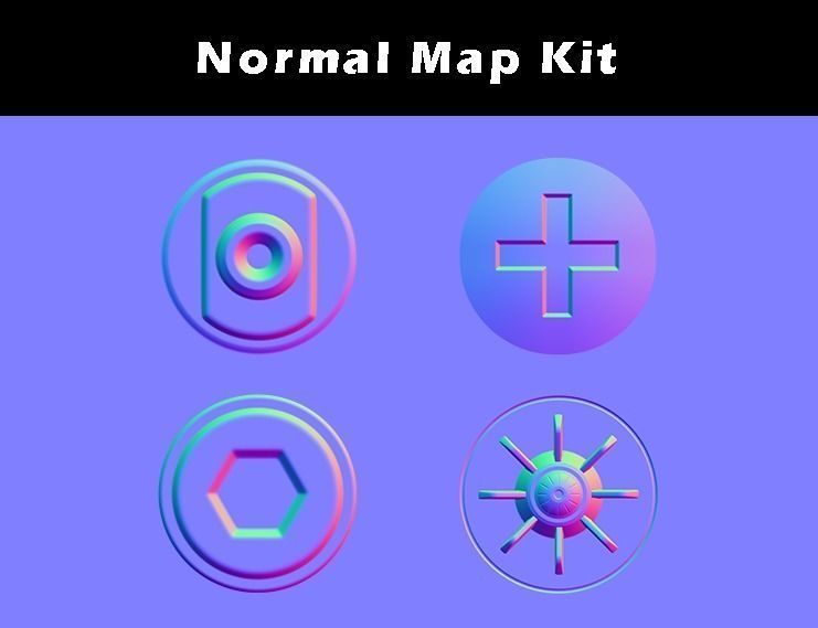 Hard Surface Normal Map Kit free Texture | CGTrader