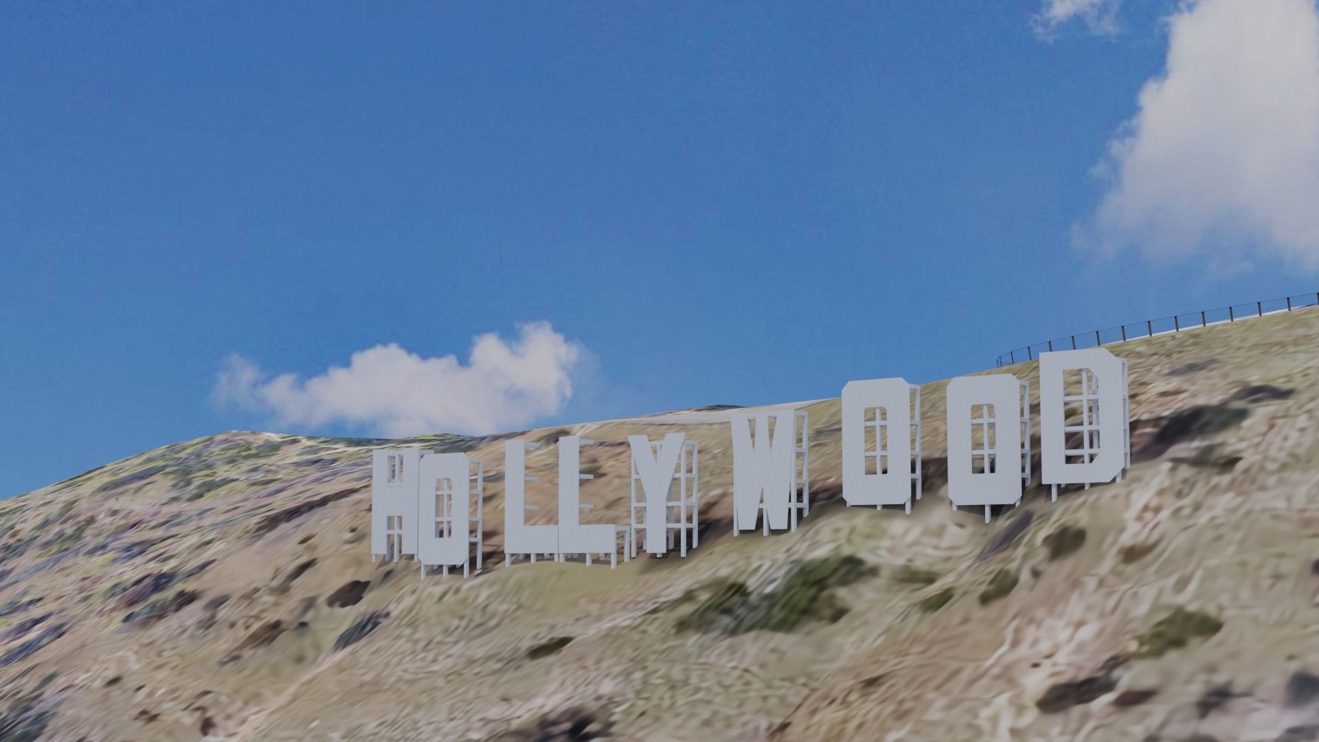 Hollywood Sign free 3D model | CGTrader