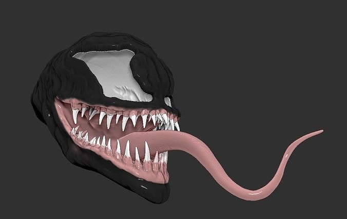 Venom head helmet 3D Print model free 3D model 3D printable | CGTrader