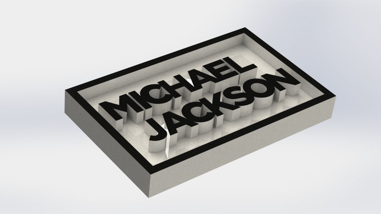 Michael Jackson Plaque 3D model 3D printable | CGTrader
