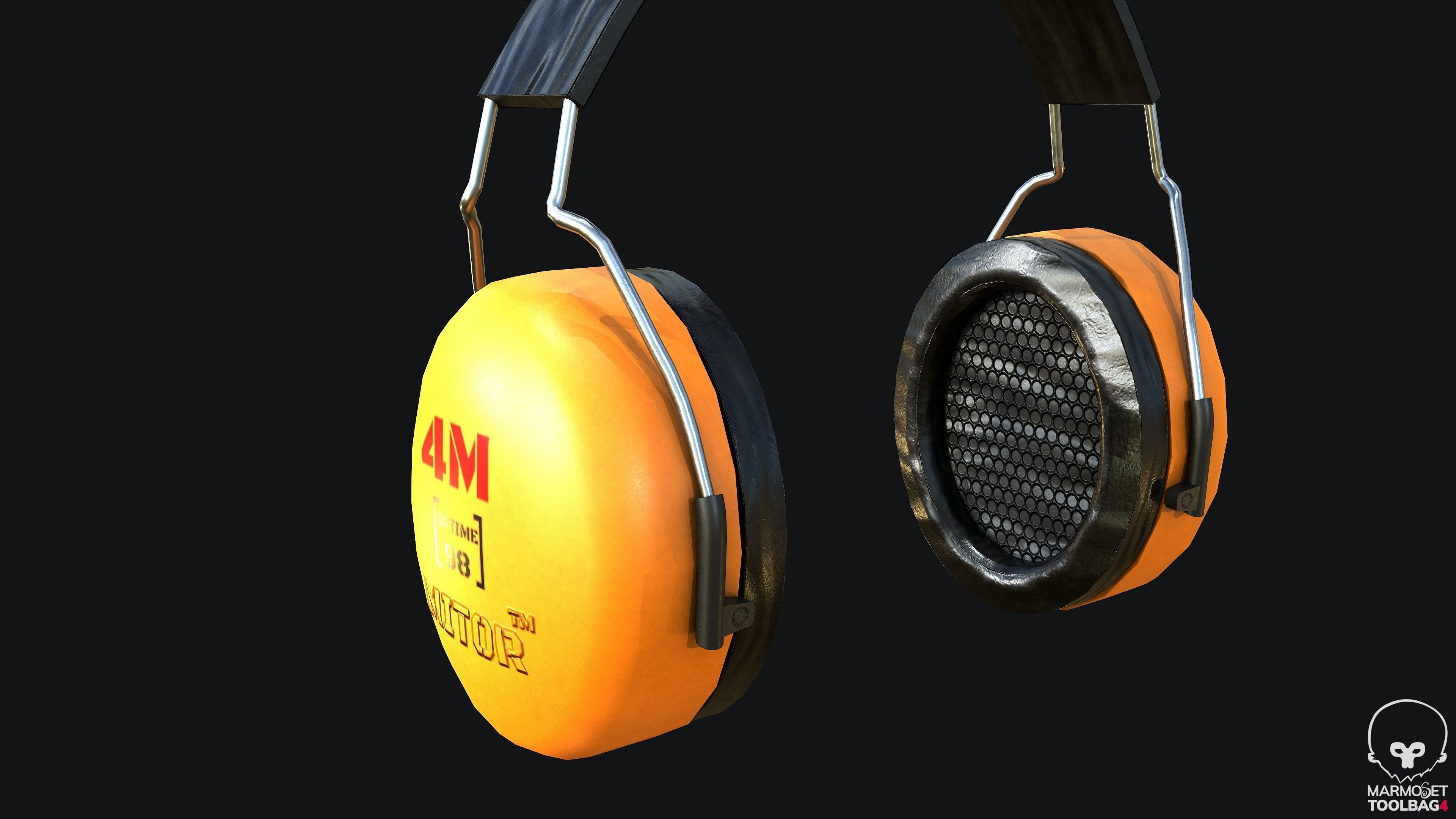 3D model Protective Ear Muffs PBR Game Ready VR / AR / low-poly | CGTrader