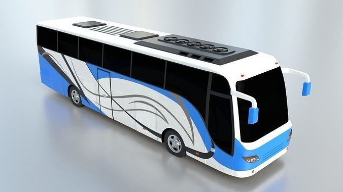 White Motorcoach 3D model | CGTrader
