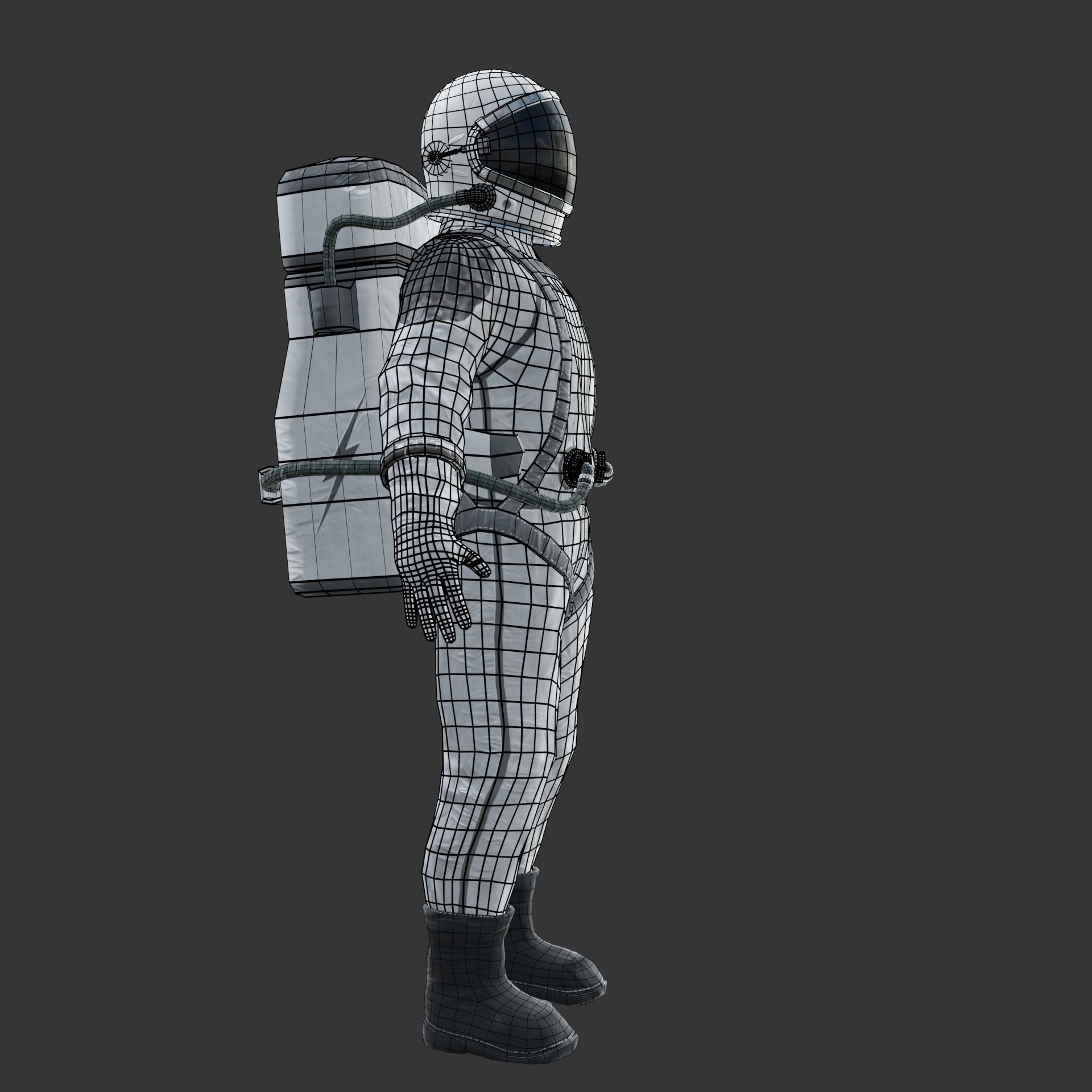 SpaceSuit - Astronaut - Sci Fi - ready for game free VR / AR / low-poly ...