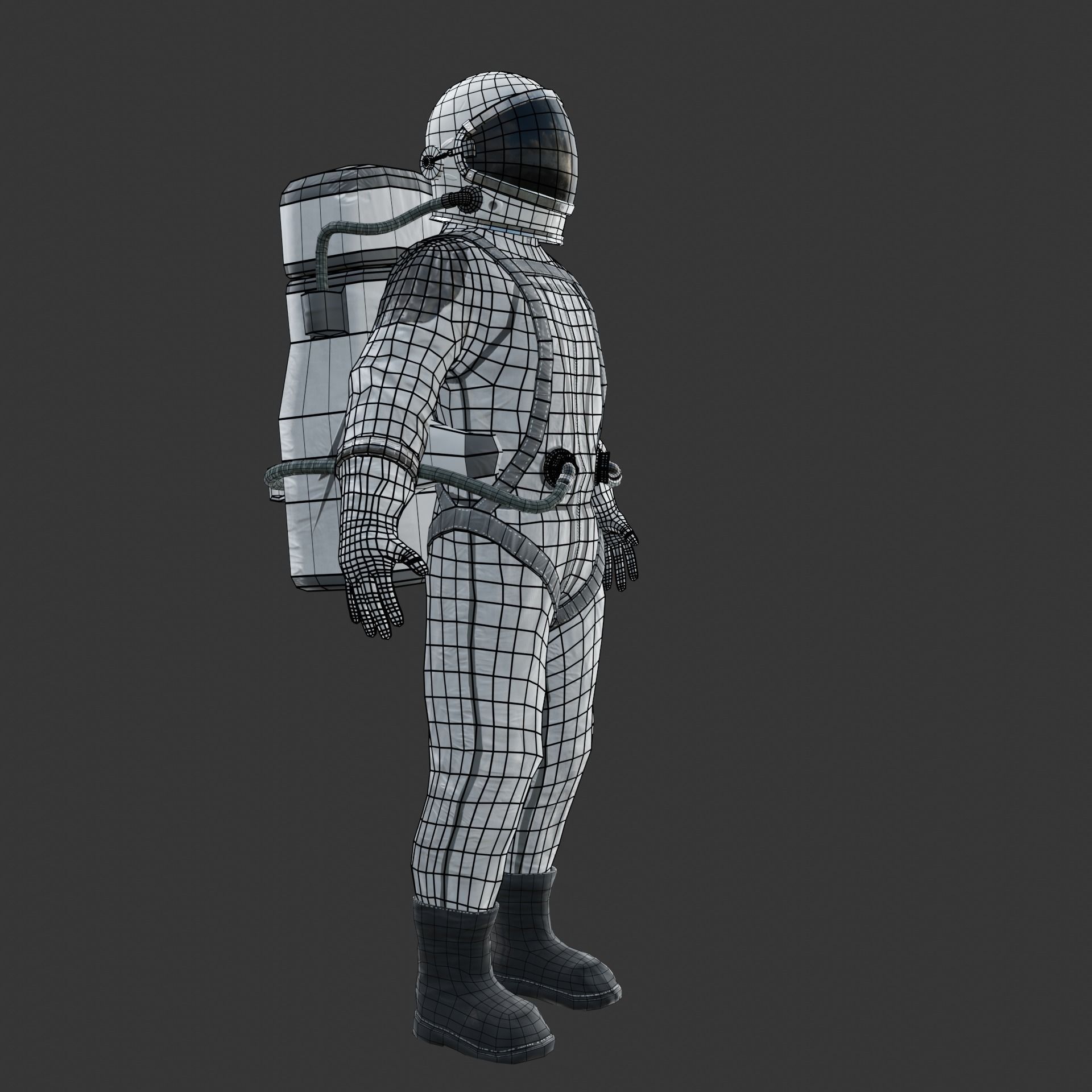 SpaceSuit - Astronaut - Sci Fi - ready for game free VR / AR / low-poly ...