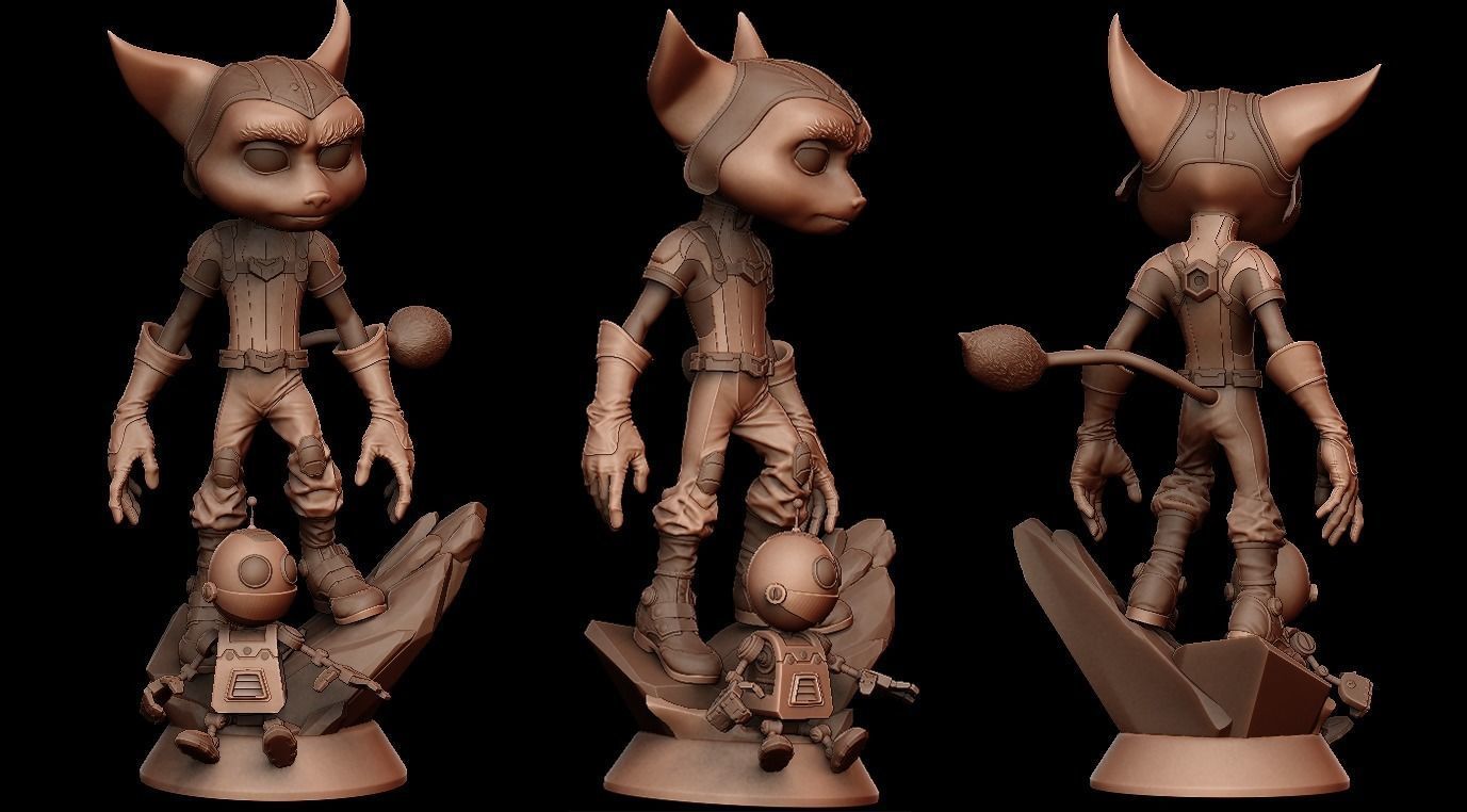 Zbrush Rachet and Clank 3D model | CGTrader