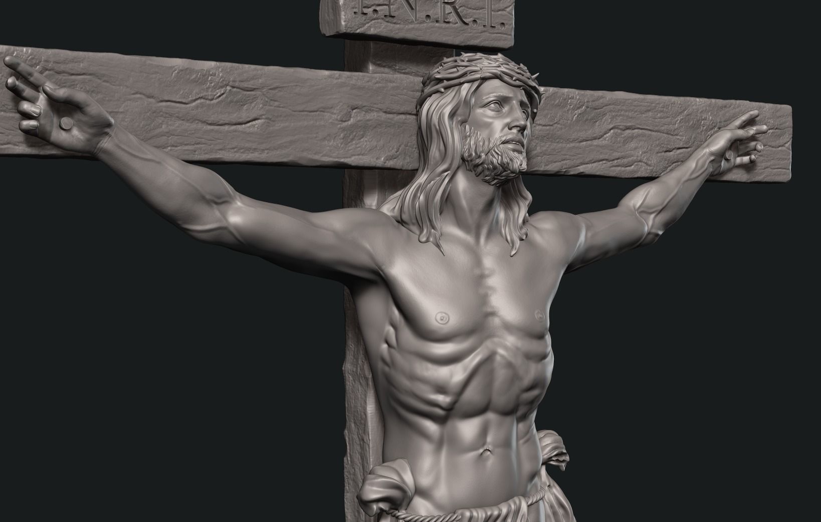 JESUS ON THE CROSS 3D model 3D printable | CGTrader