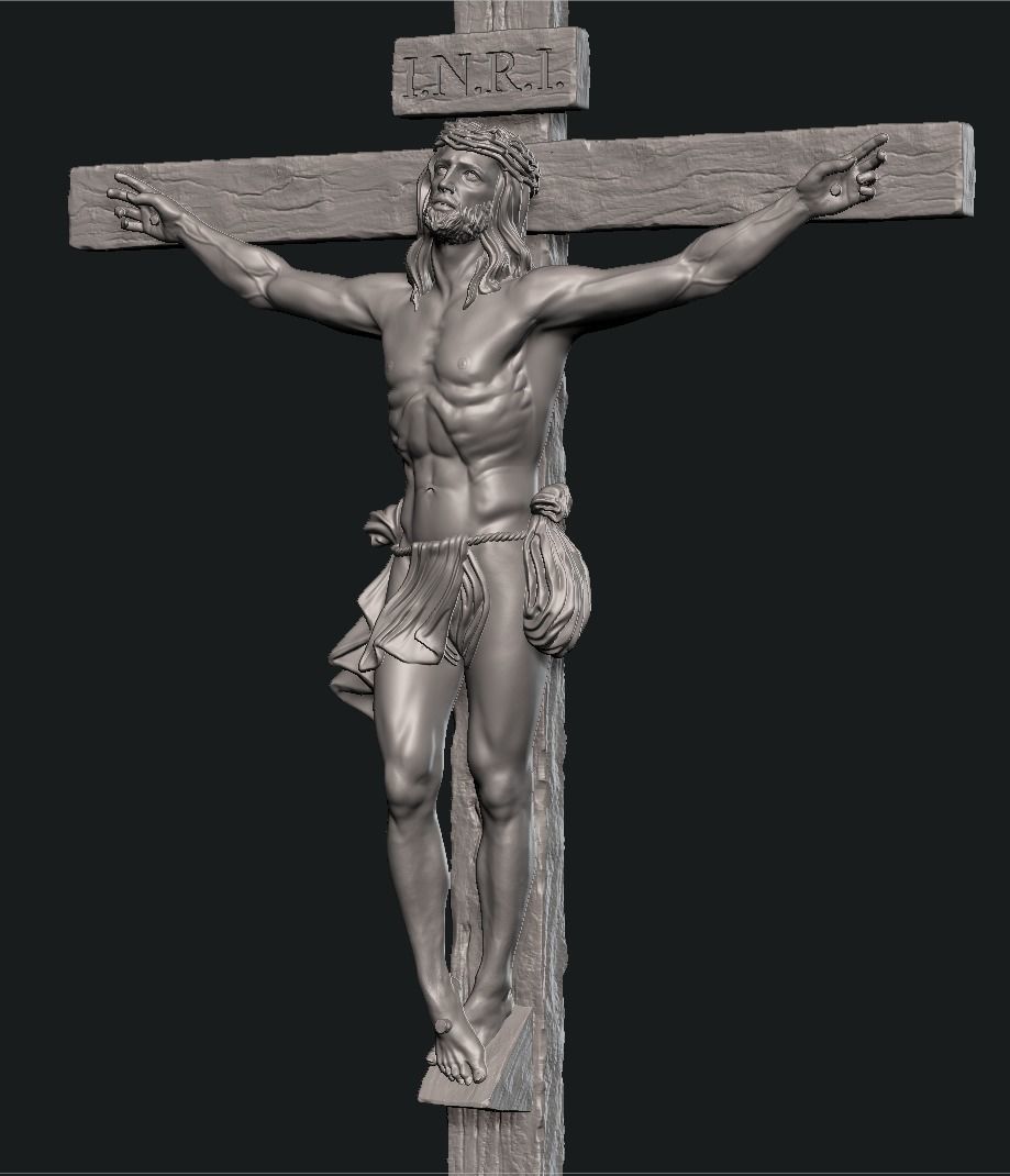 JESUS ON THE CROSS 3D model 3D printable | CGTrader
