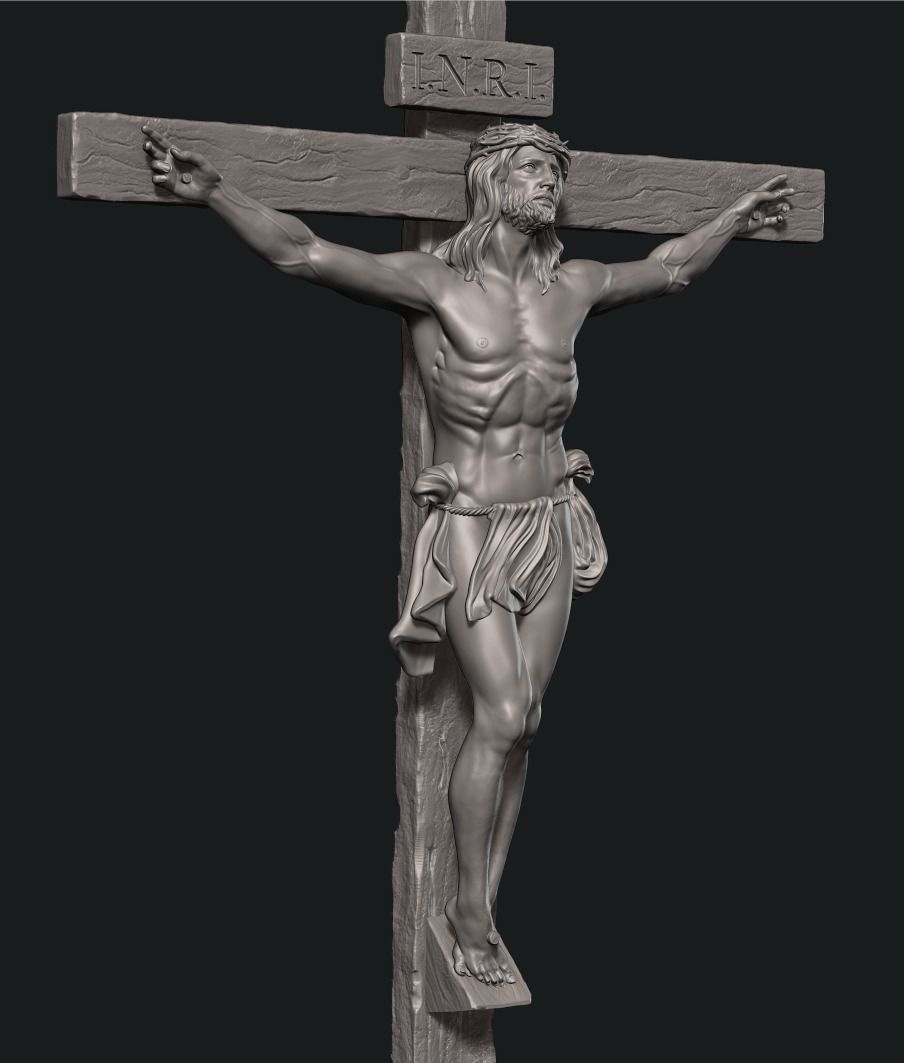 JESUS ON THE CROSS 3D model 3D printable | CGTrader