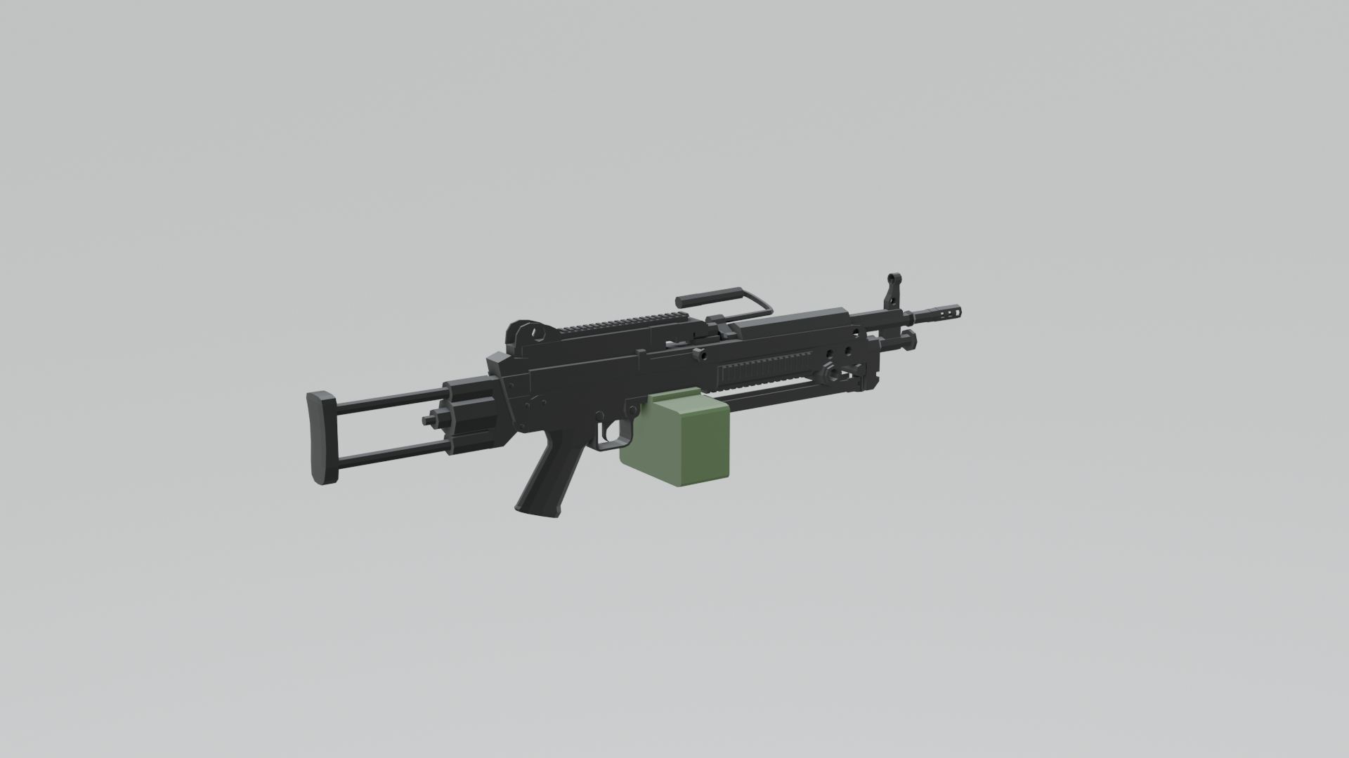3D model FN minimi m249 VR / AR / low-poly | CGTrader