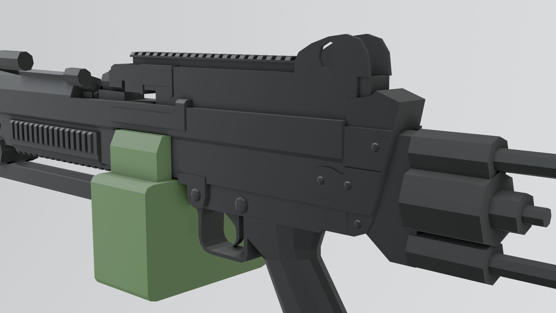 3D model FN minimi m249 VR / AR / low-poly | CGTrader