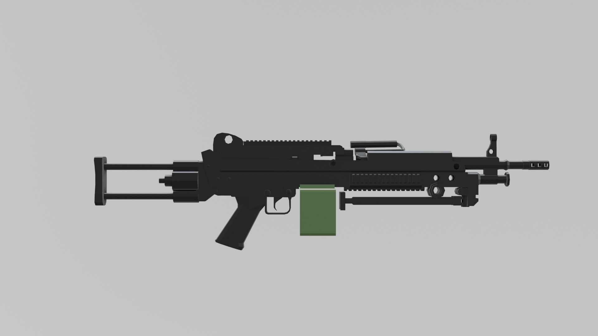 3D model FN minimi m249 VR / AR / low-poly | CGTrader