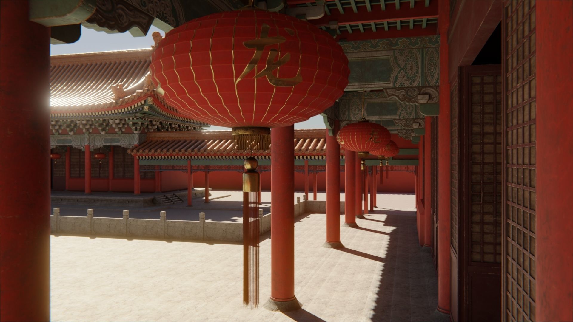 3D model Asian Modular Temple VR / AR / low-poly | CGTrader