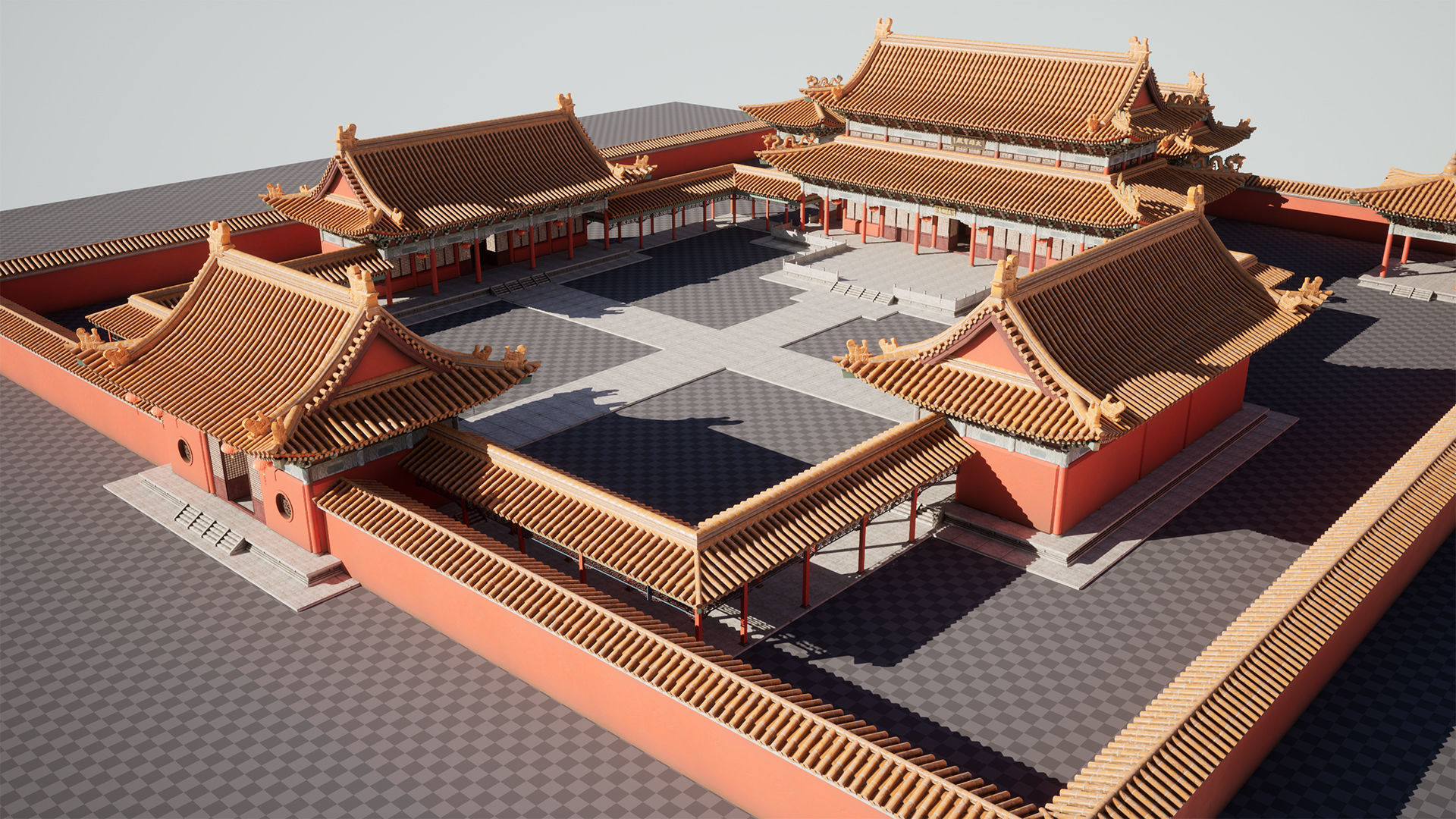 3D model Asian Modular Temple VR / AR / low-poly | CGTrader