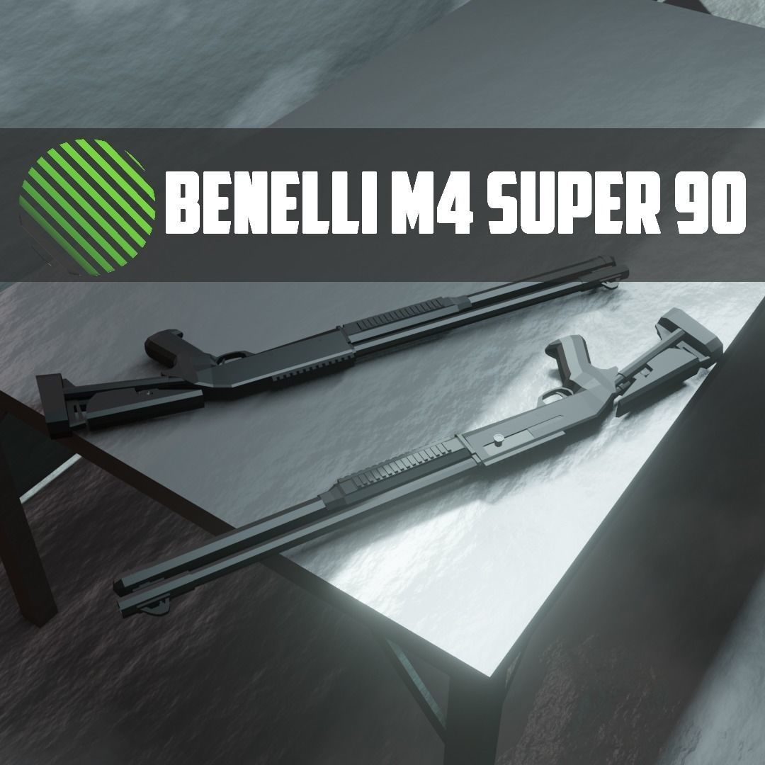 3D model benelli m4 super 90 VR / AR / low-poly | CGTrader