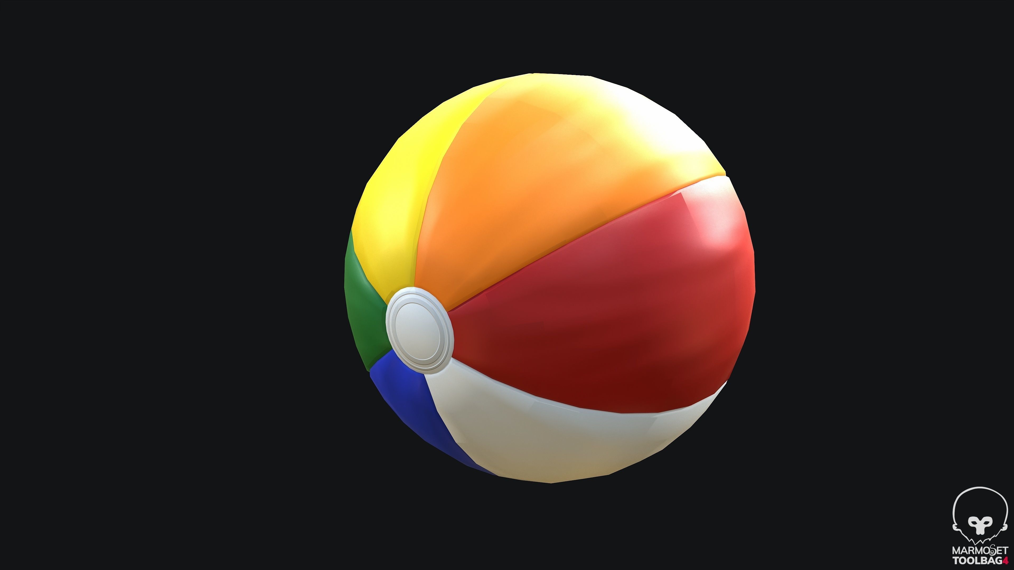 3D model Beach Ball PBR Game Ready VR / AR / low-poly | CGTrader