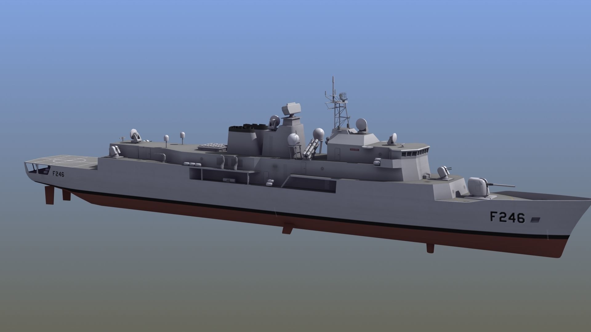 3D model MEKO 200 Frigate VR / AR / low-poly | CGTrader