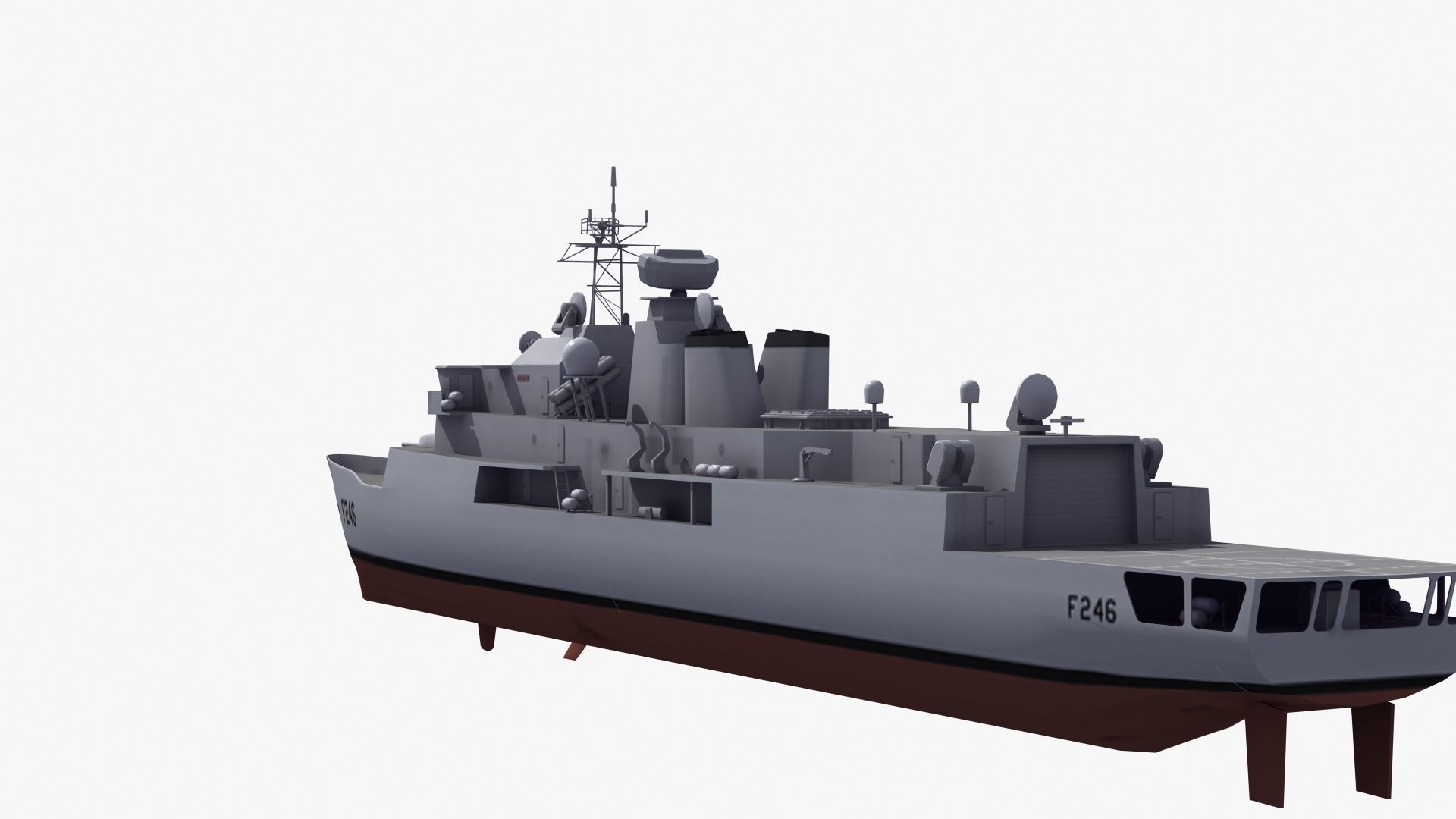 3D model MEKO 200 Frigate VR / AR / low-poly | CGTrader