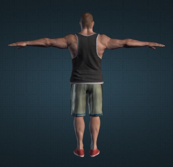 Muscular Man wearing workout clothes free 3D model | CGTrader