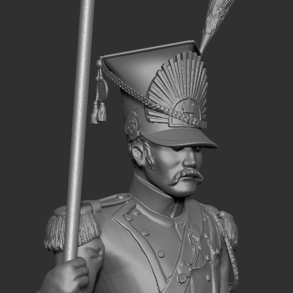 Napoleon Lancer standing 3D model 3D printable | CGTrader