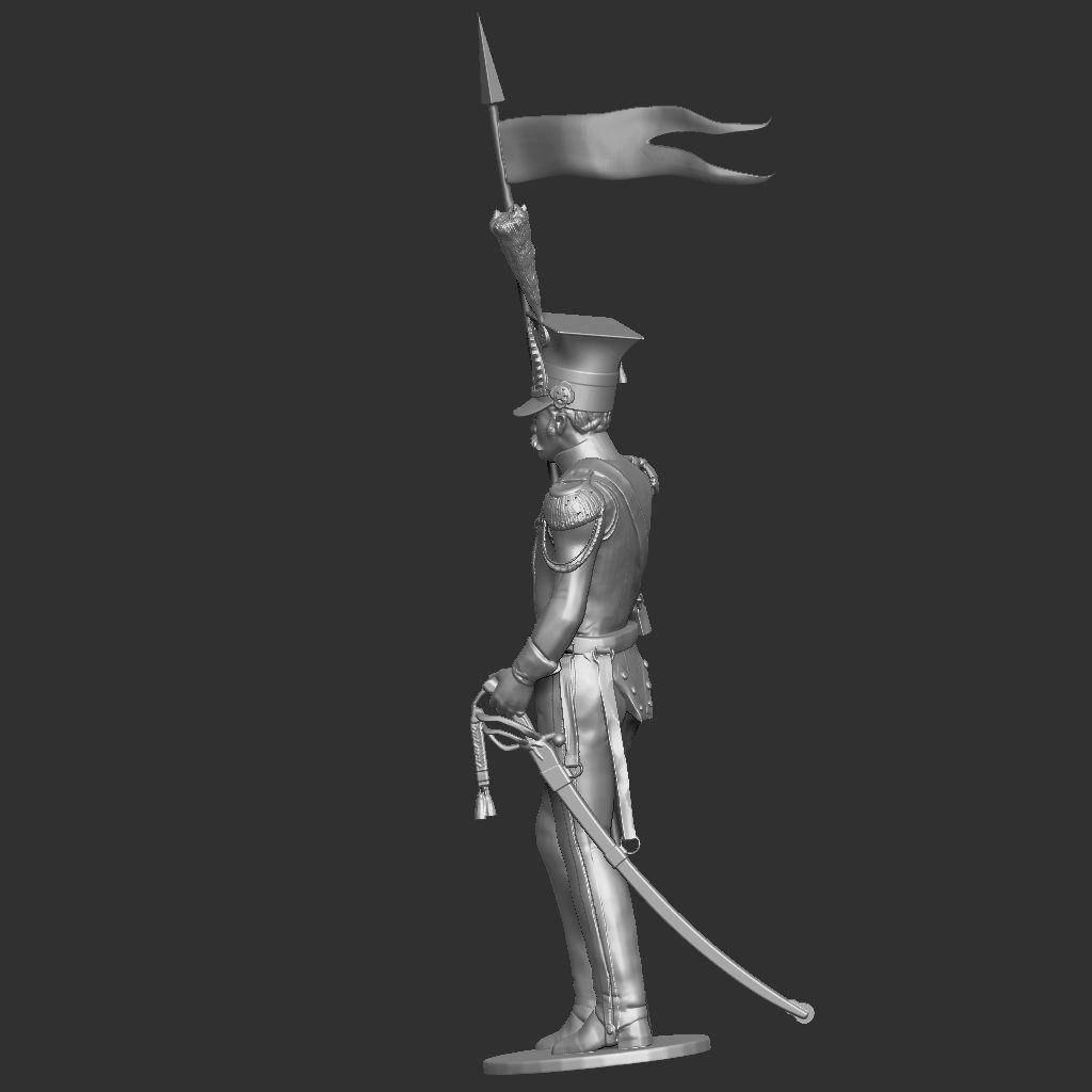 Napoleon Lancer standing 3D model 3D printable | CGTrader