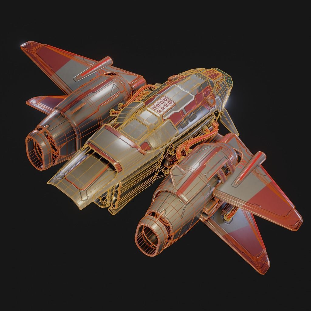 3D model Chibi Space Fighter VR / AR / low-poly | CGTrader