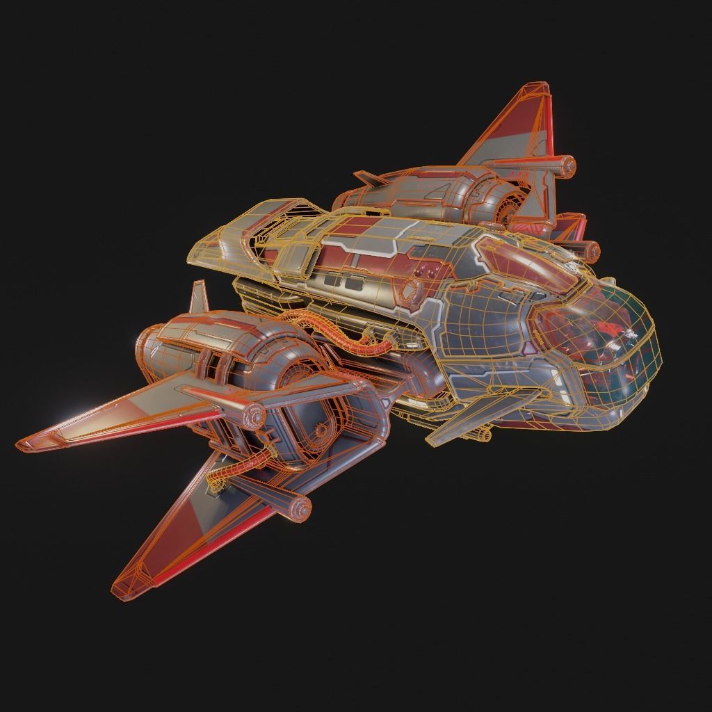 3D model Chibi Space Fighter VR / AR / low-poly | CGTrader