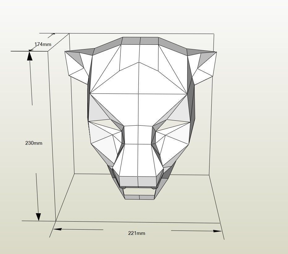 diy puma mask papercraft template and 3d model 3D model 3D printable ...
