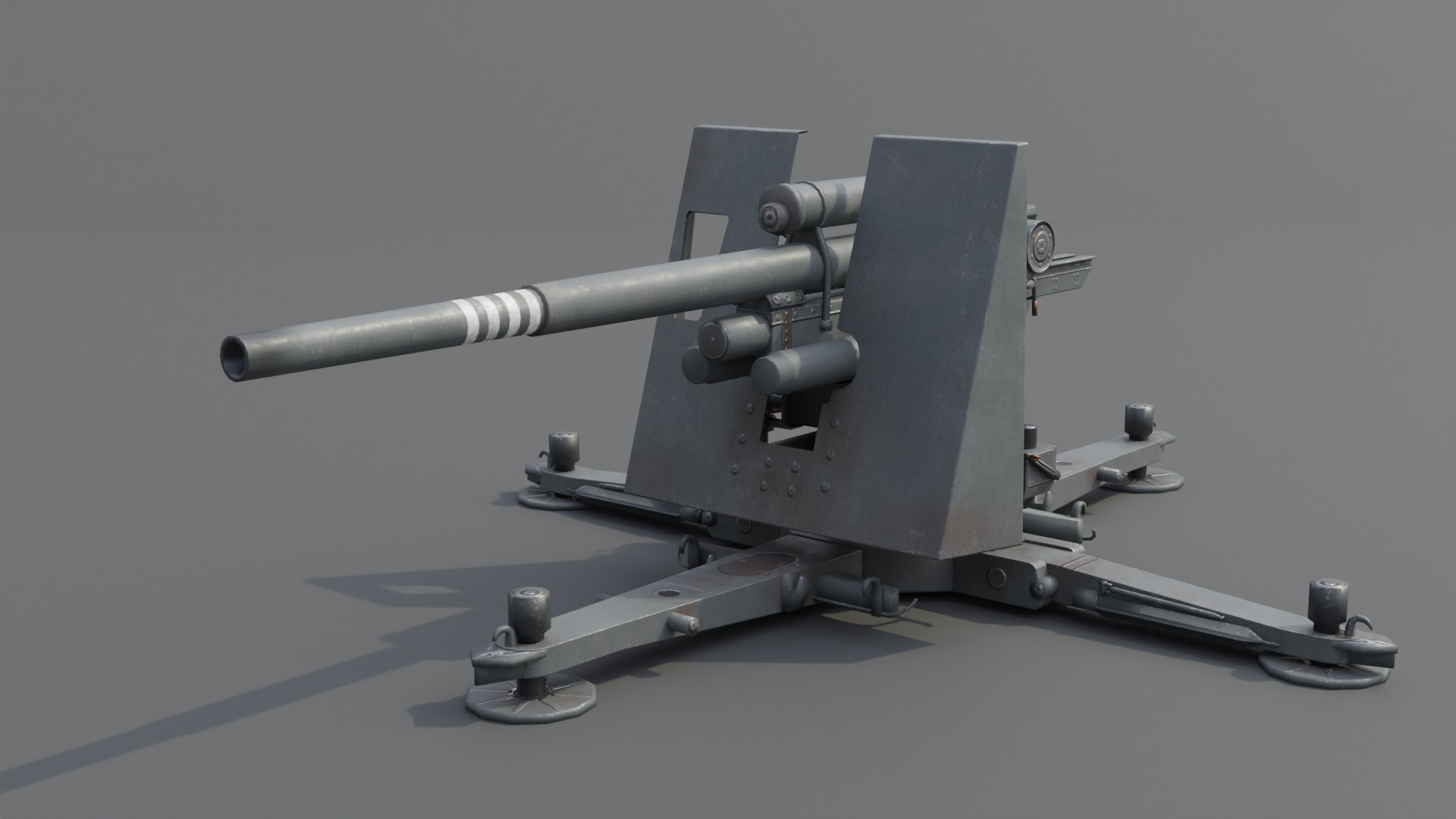 3D model Flak 37 88mm AA-AT Gun VR / AR / low-poly | CGTrader