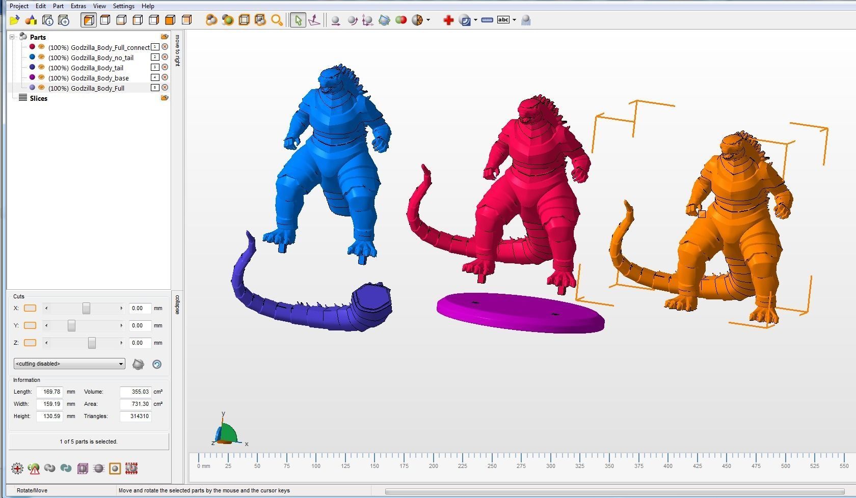 Godzilla Sculpture digital STL-files 3D model 3D printable | CGTrader