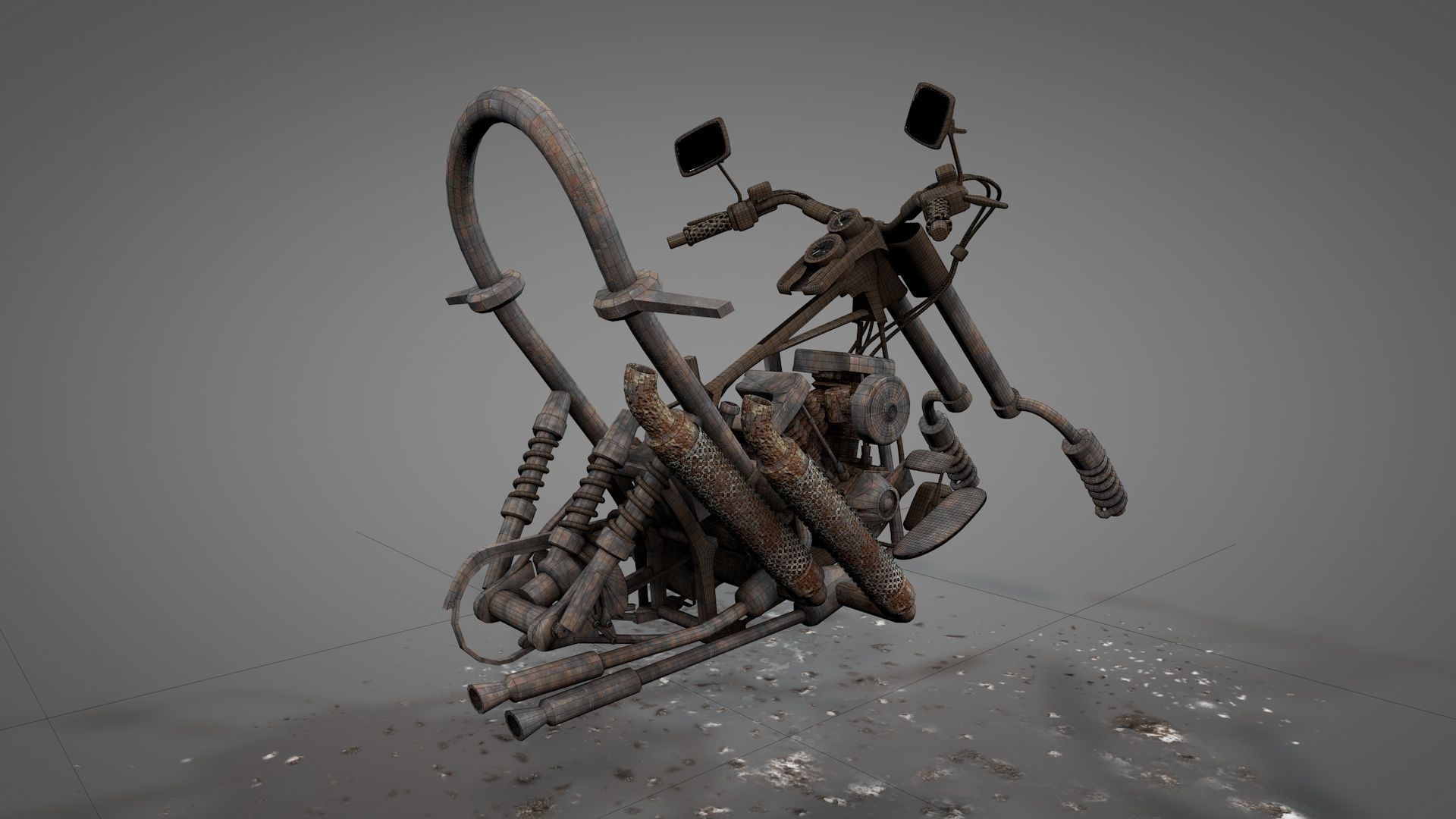 Post Apocalyptic Survival Bike v2 3D model | CGTrader