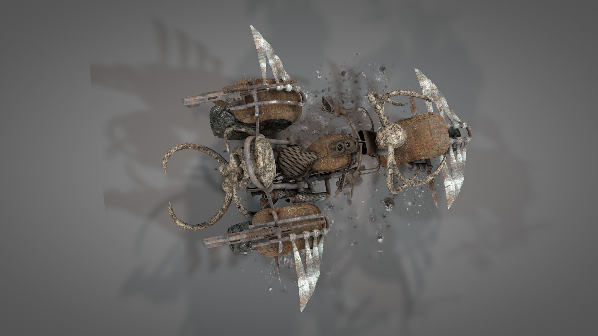 Post Apocalyptic Survival Bike v2 3D model | CGTrader