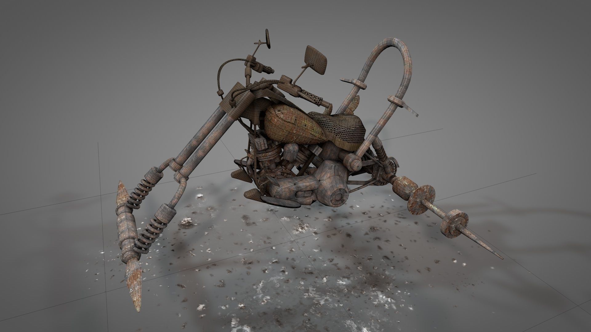 Post Apocalyptic Survival Bike v2 3D model | CGTrader