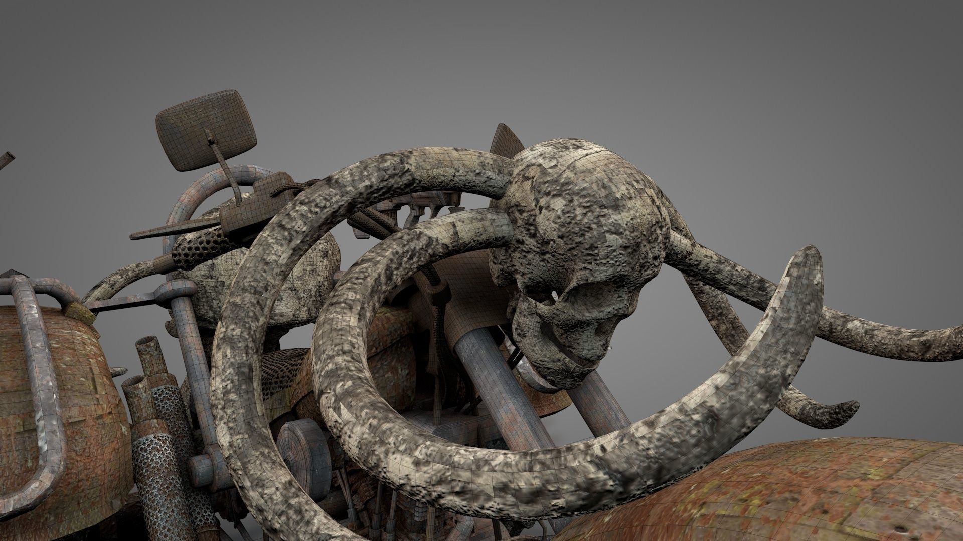 Post Apocalyptic Survival Bike v2 3D model | CGTrader