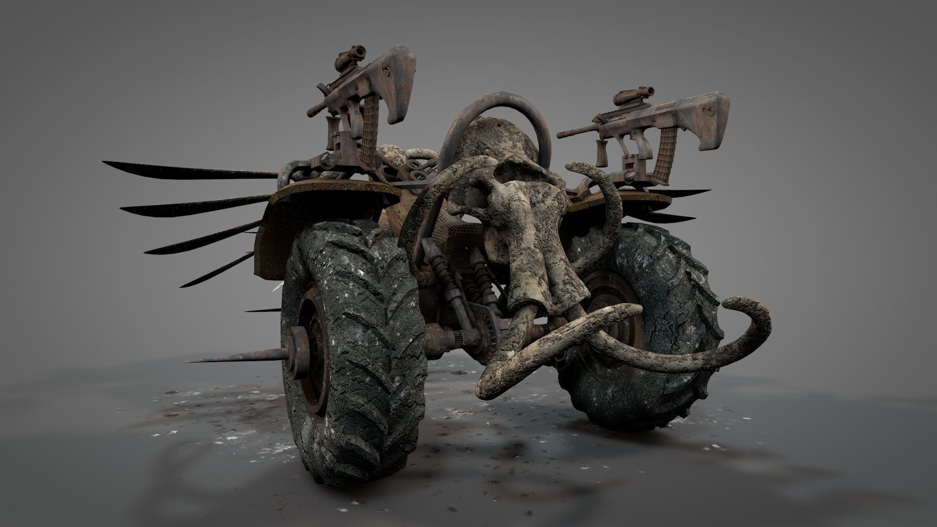 Post Apocalyptic Survival Bike v2 3D model | CGTrader