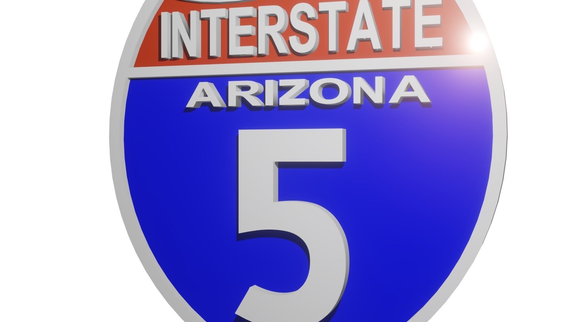 Sign Interstate 5 Highway Washington 3D model | CGTrader