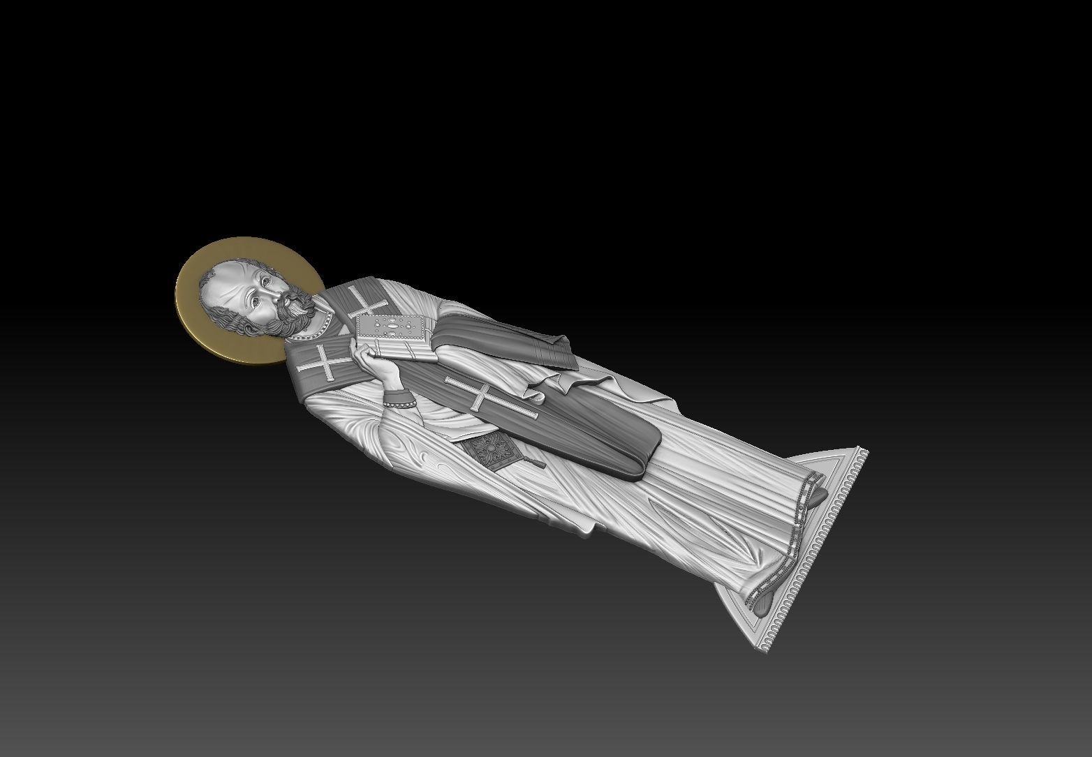 Saint Nicholas 3d model bas relif 3D model 3D printable | CGTrader