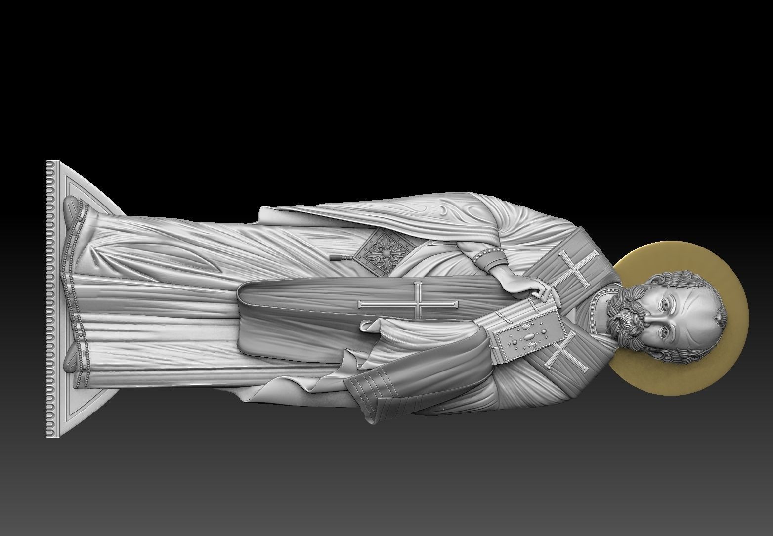 Saint Nicholas 3d model bas relif 3D model 3D printable | CGTrader