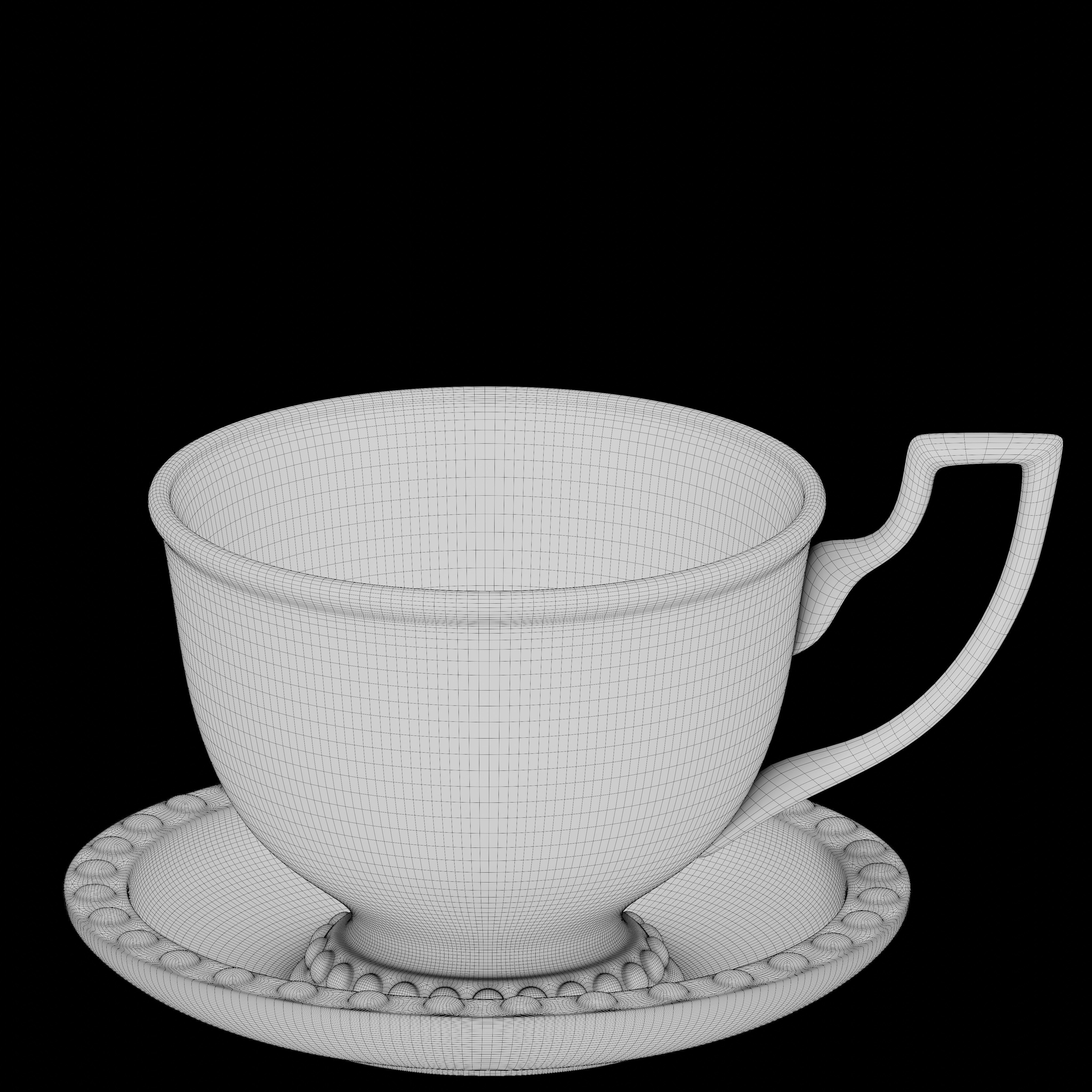 Spotted tea cup 3D model | CGTrader