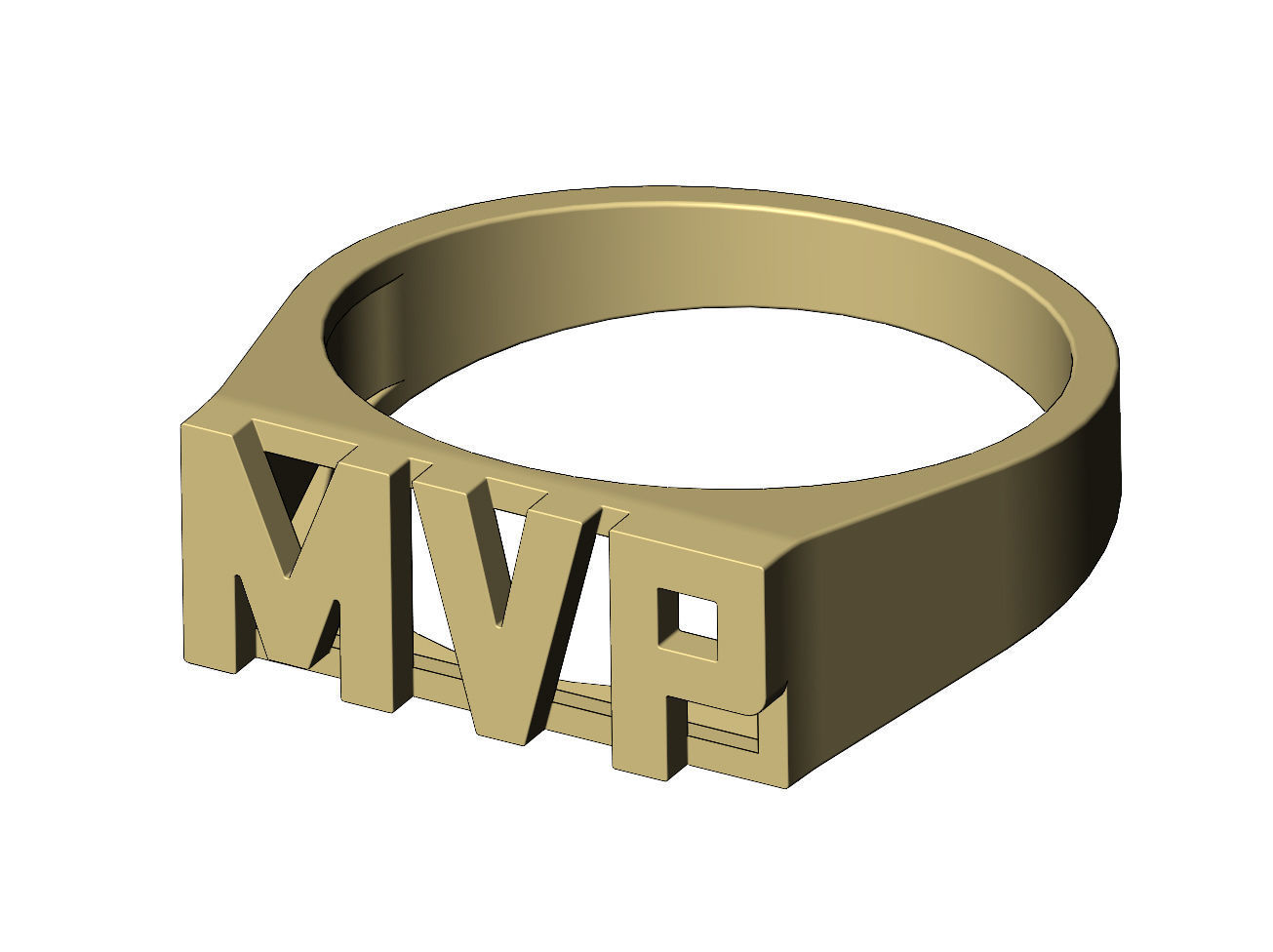 MVP statement name ring US size 5to13 3D model 3D printable | CGTrader