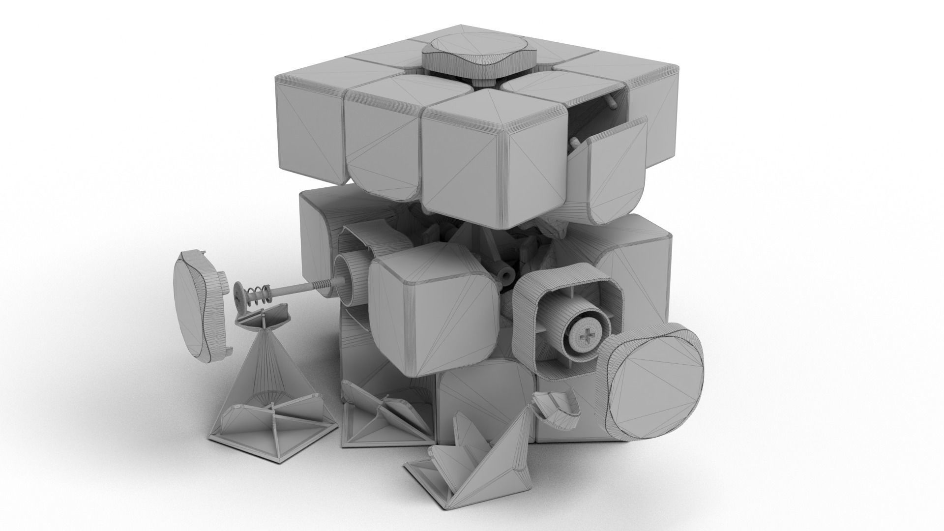 Rubiks Speed Cube Fully Detailed 3D model animated rigged | CGTrader