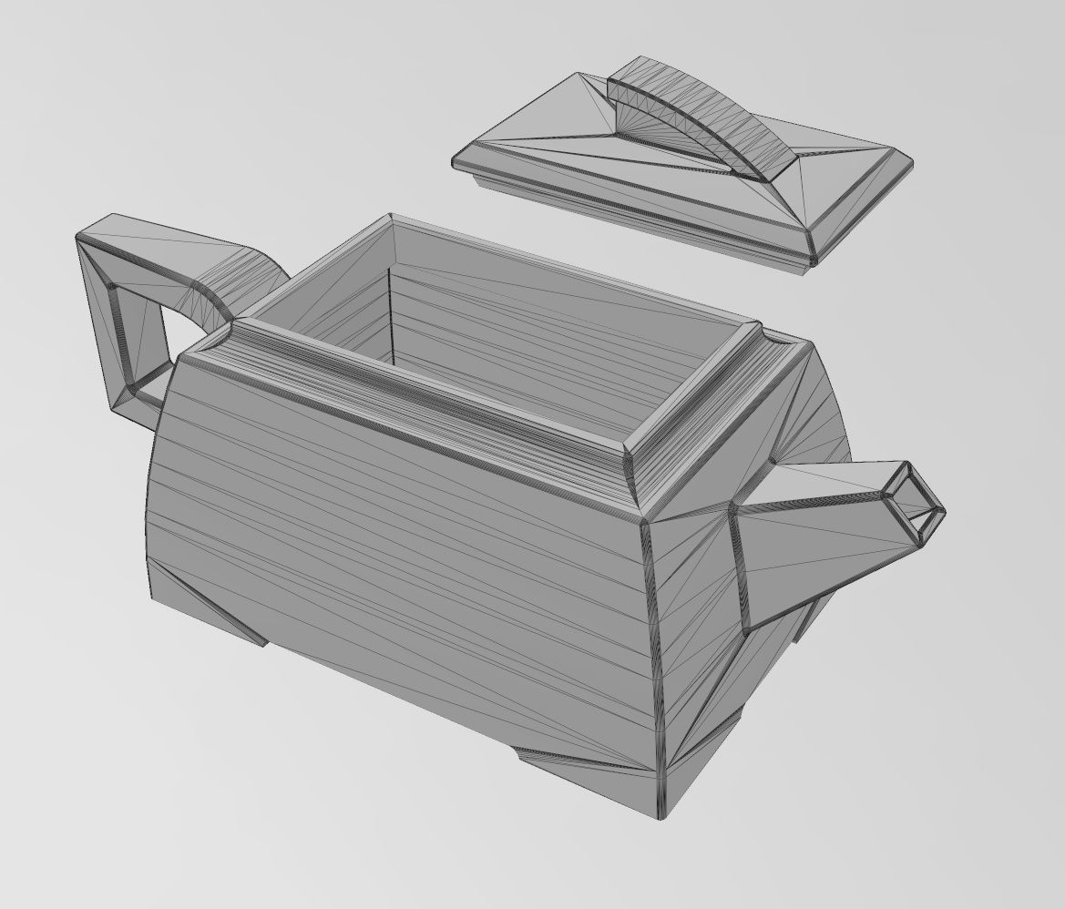 Traditional rectangular tea pot 3D model 3D printable | CGTrader
