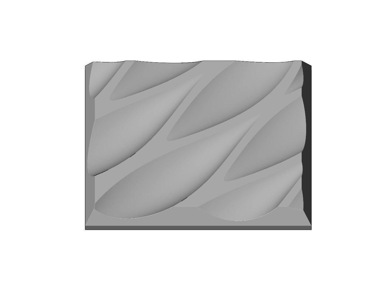 3d wall panel relief with wavy patterns 3D model 3D printable | CGTrader