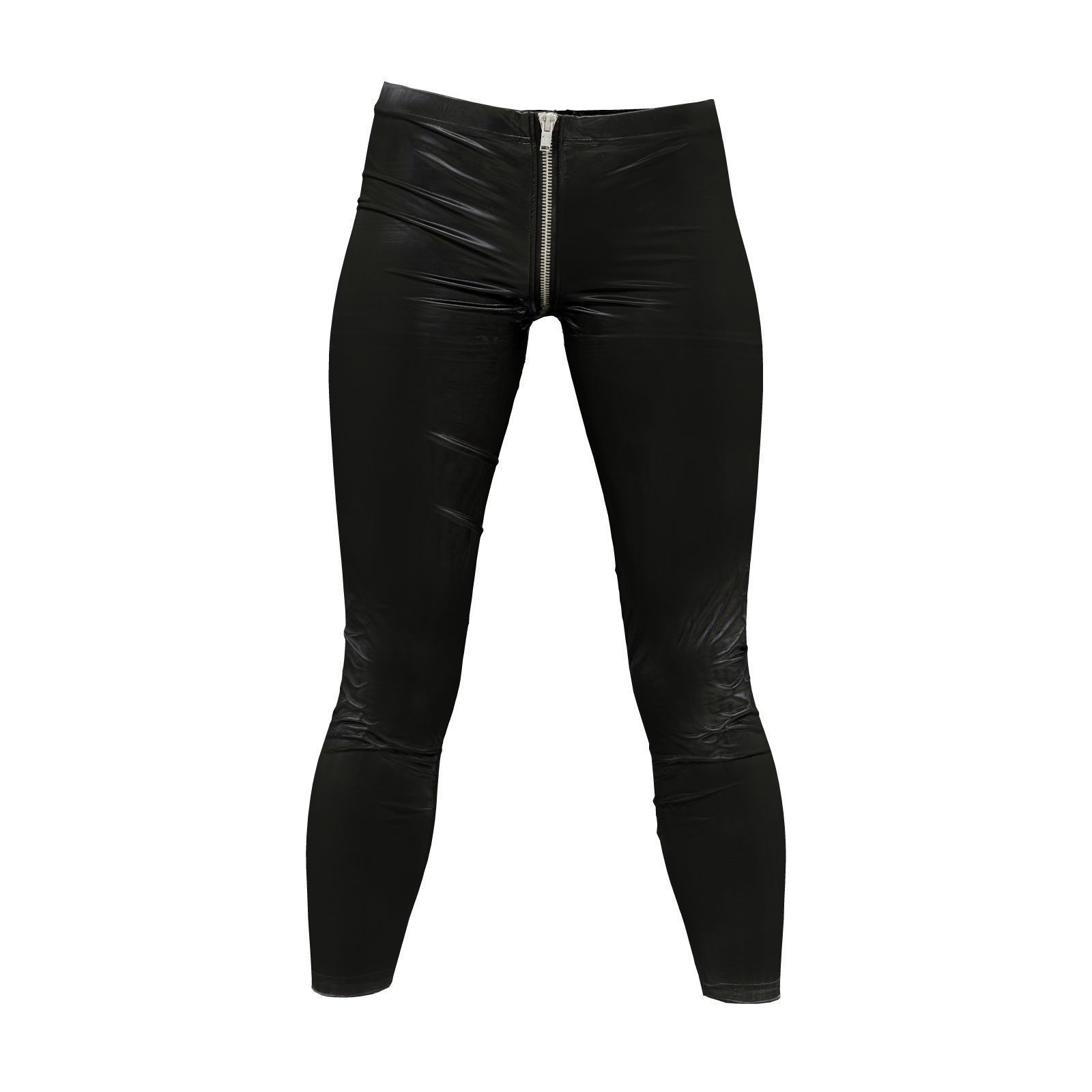 Central Zipper Vinyl Trousers 3D model | CGTrader