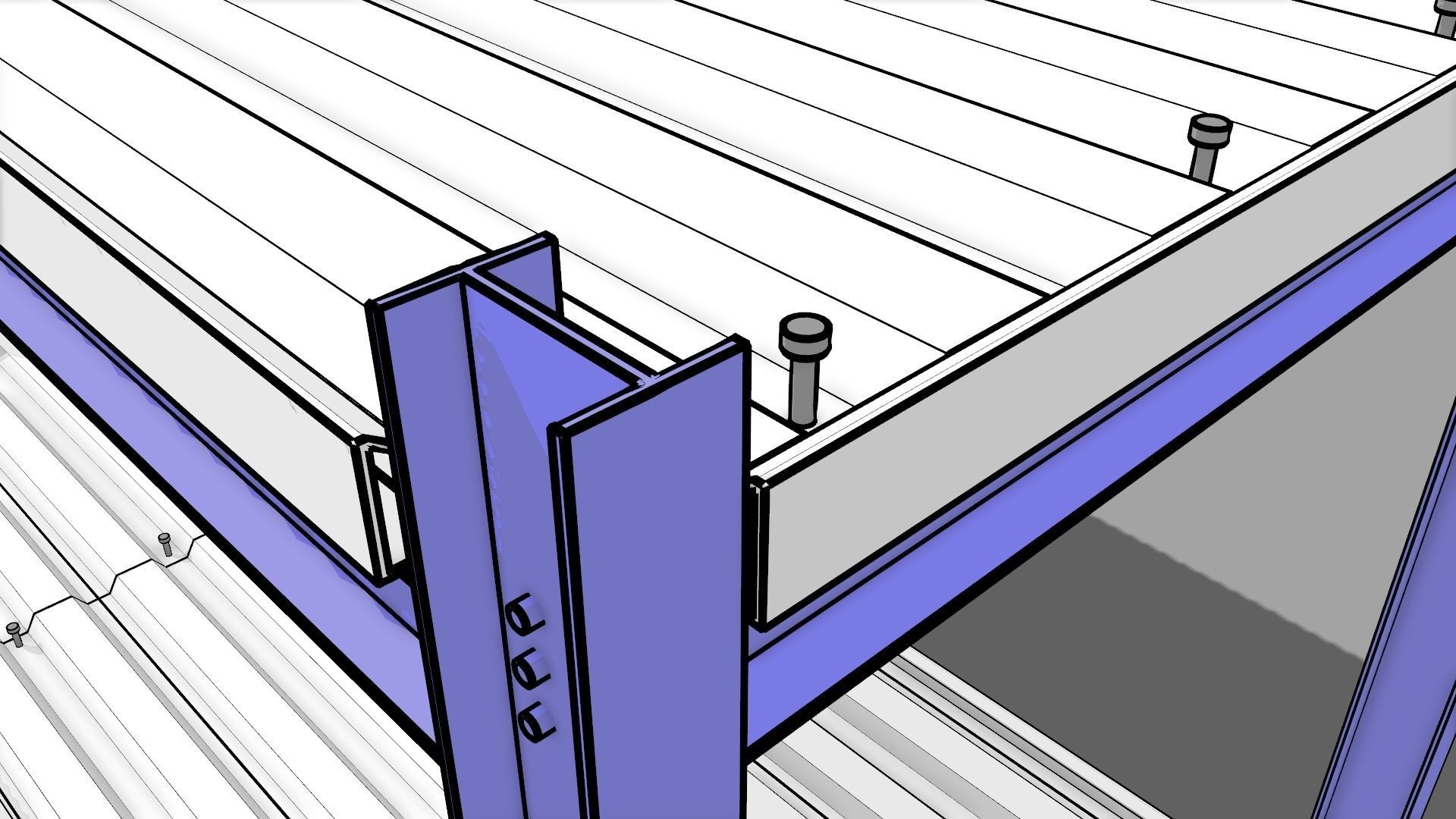 3D model 2D Metal Decking and Frame VR / AR / low-poly | CGTrader