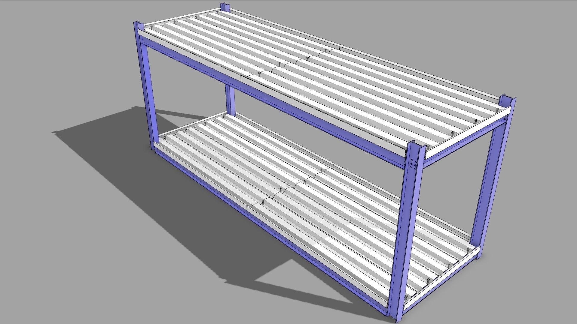 3D model 2D Metal Decking and Frame VR / AR / low-poly | CGTrader