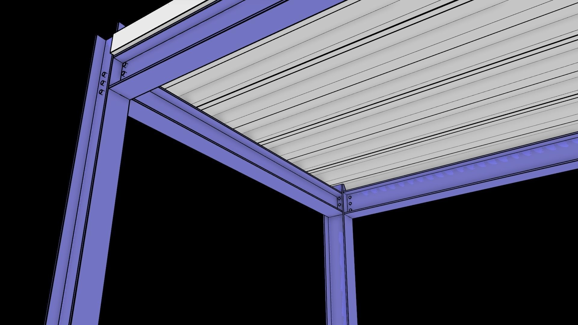 3D model 2D Metal Decking and Frame VR / AR / low-poly | CGTrader