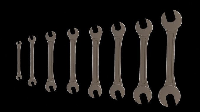 Open Wrench 3D model | CGTrader